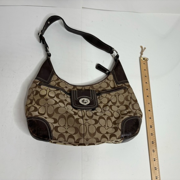 Coach | Bags | Coach Signature Monogram C Hobo Bag Canvas | Poshmark